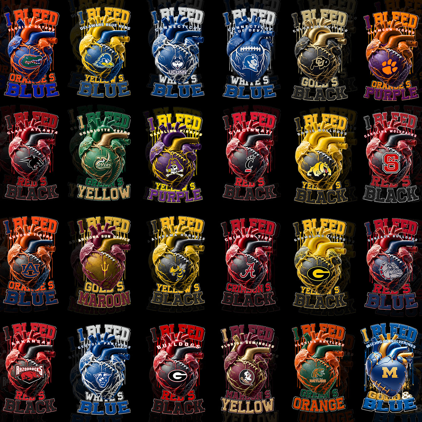 60 I Bleed College T Shirt Deisgns – TeeGrapphics