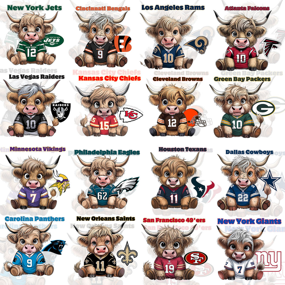 32 Highland Cow NFL T Shirt Designs – TeeGrapphics