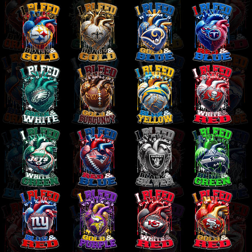32 I Bleed NFL T Shirt Designs – TeeGrapphics